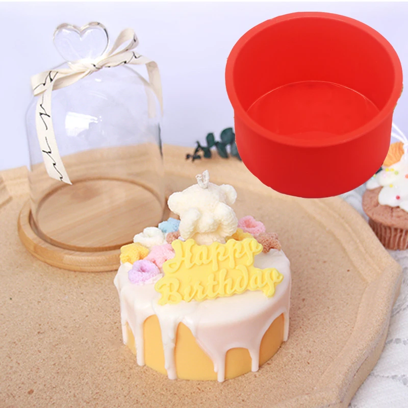 4-Inches-Roundness-Silicone-Baking-Pan-DIY-Mousse-Chocolate-Cake-Mould ...