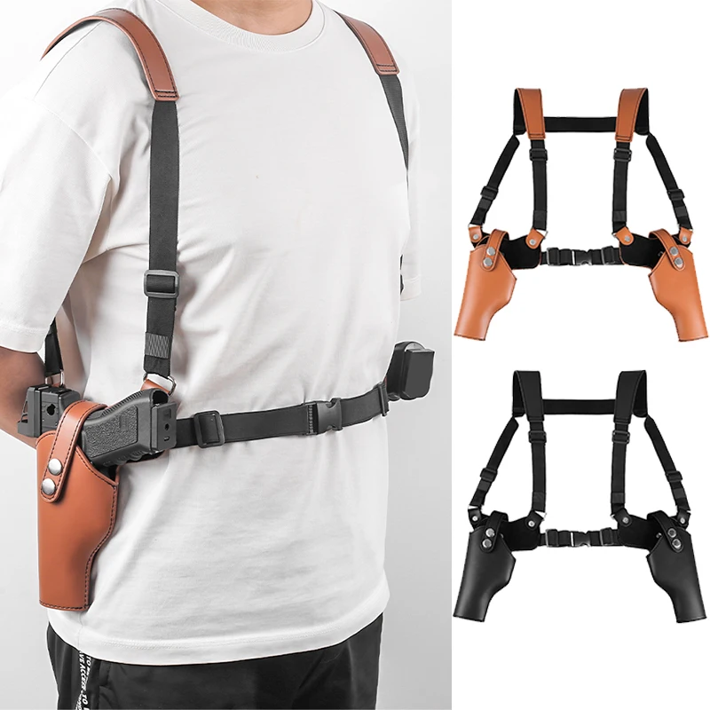 Tactical Shoulder Holster for 2 Pistols Concealed Carry Gun Holster ...