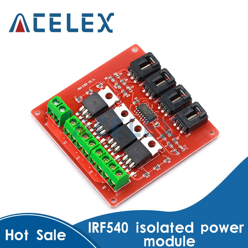 Four Channel 4 Channel Way Route Mosfet Button Irf540 V4.0+ Mosfet ...