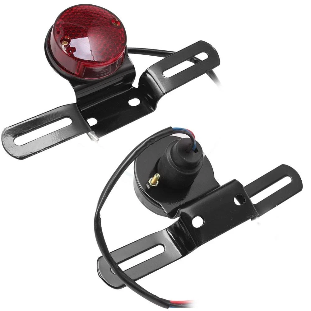 ROUND-RED-LED-MOTORCYCLE-ATV-TAIL-BRAKE-STOP-RUNNING-LIGHT-LICENSE ...