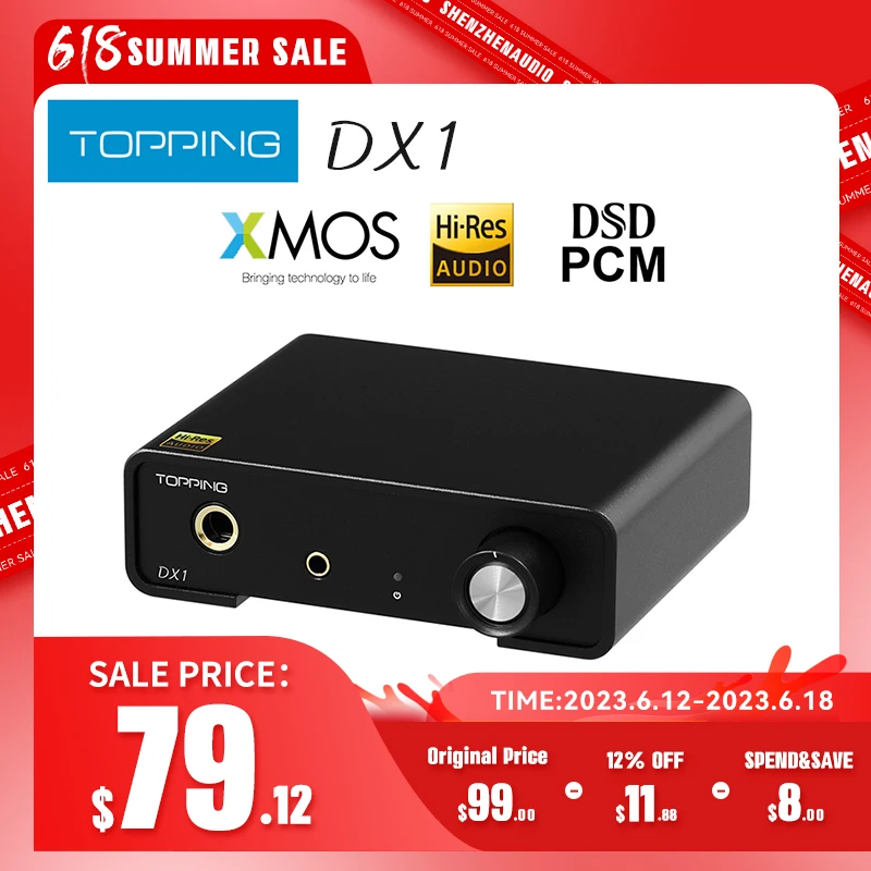 TOPPING DX1 DAC y amplificador de auriculares AK4493S XU208 Mini DAC ...