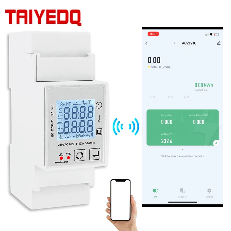 Tuya Smart WiFi Power Consumption Switch Energy Monitoring Meter 230V ...