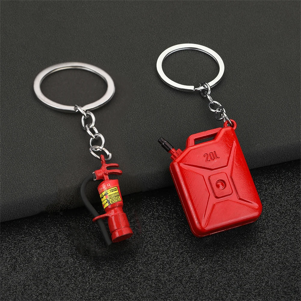 Mini Oil Drum Key Chain Creative Alloy Game Peripheral Pendant for Kids ...