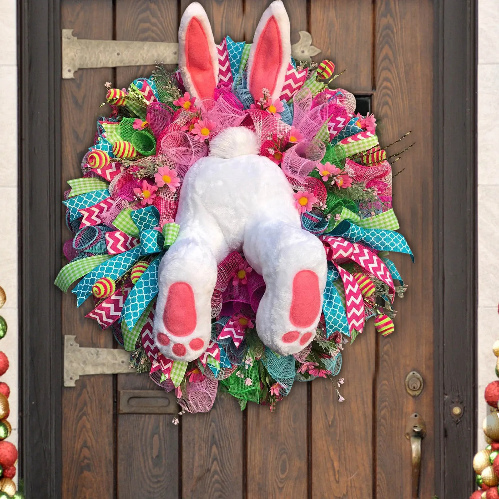 Corona de conejo de ladrón de Pascua, guirnalda con Cruz de Pascua ...