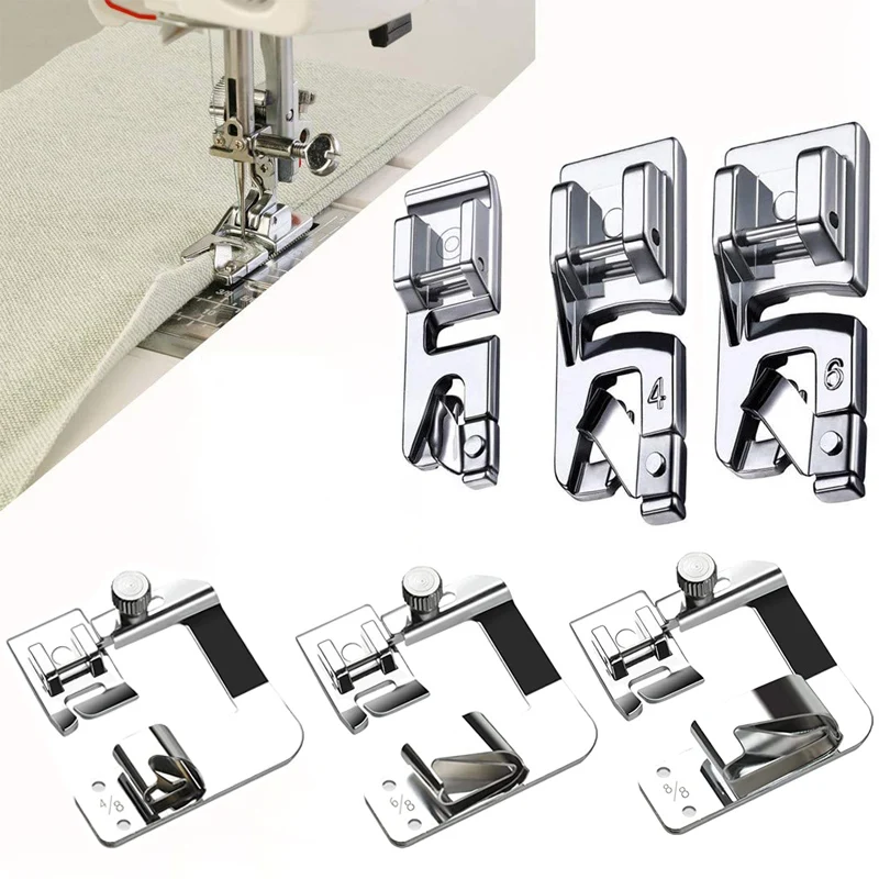 Laminados-Hem-M-quina-de-costura-Presser-Foot-Kit-Hemming-para-Cantor ...