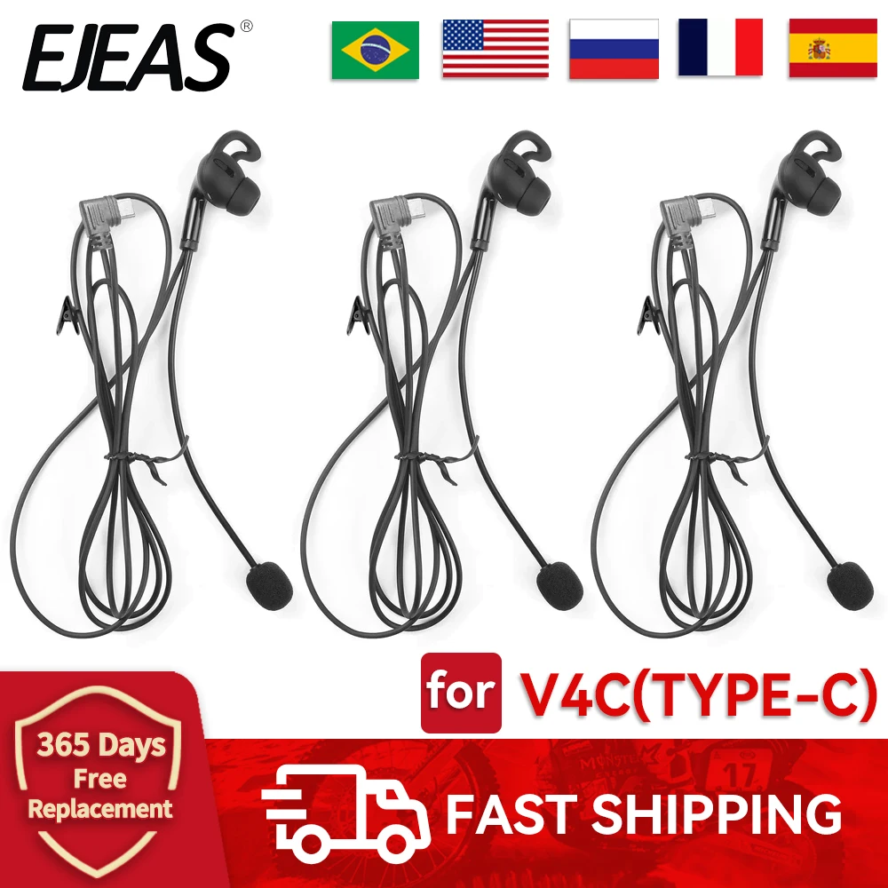3-1PCS-EJEAS-V4C-PLUS-Referee-In-ear-Earphones-TYPE-C-for-FBIM-Judge ...