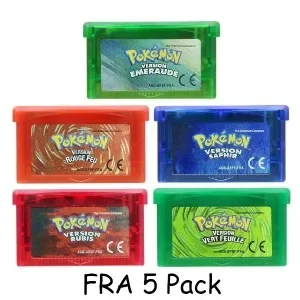 GBA Game Series 32 Bit Video Game Cartridge Console Card Emerald Ruby ...