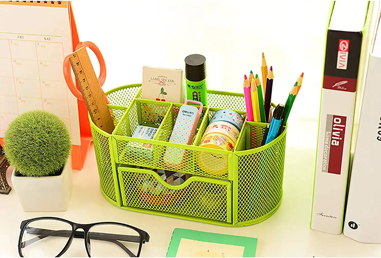 Wire Mesh Desktop Organiser - TidyPals.co.uk