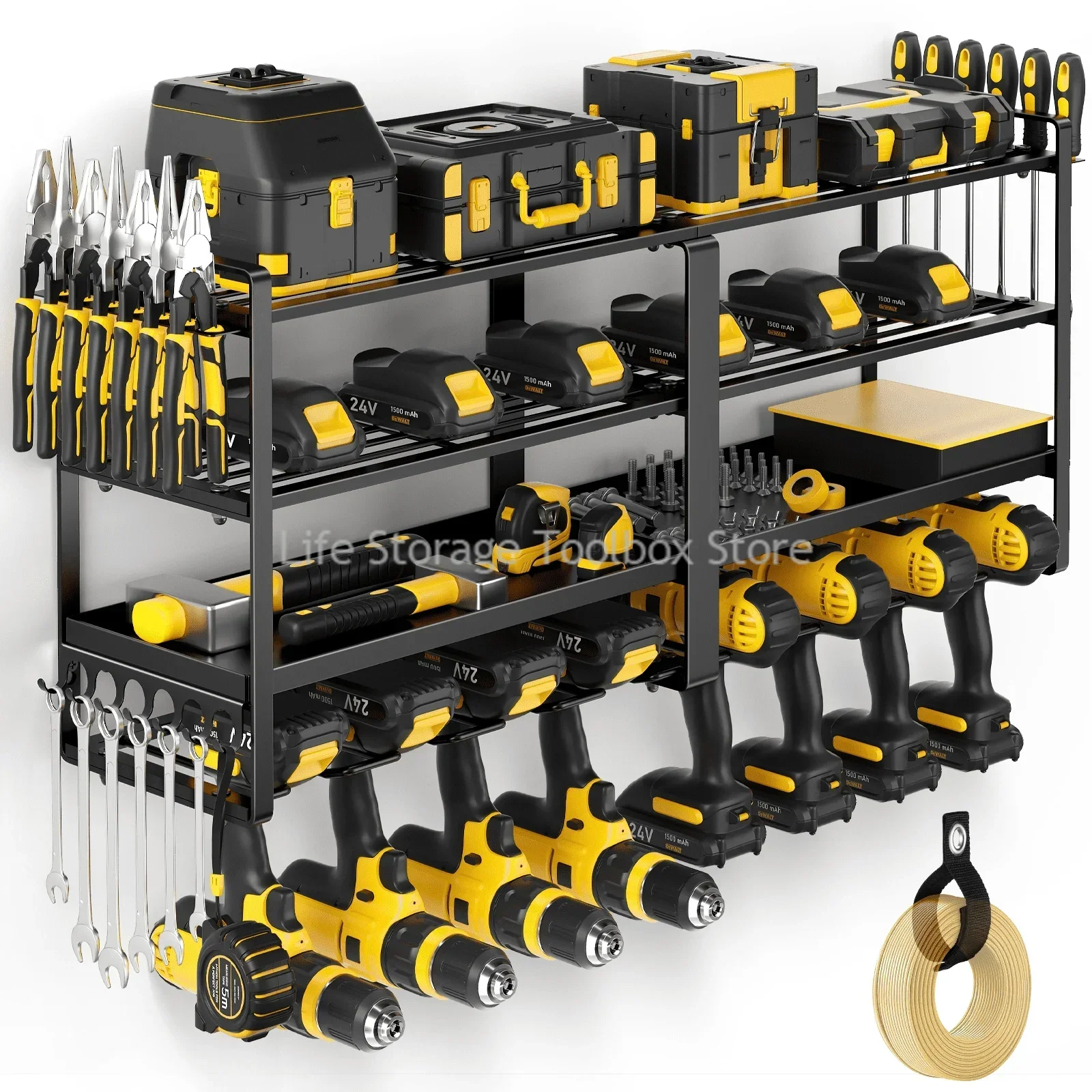 Hand-Power-Tool-Organizer-Rack-Wall-Mounted-Floating-Tool-cabinet ...