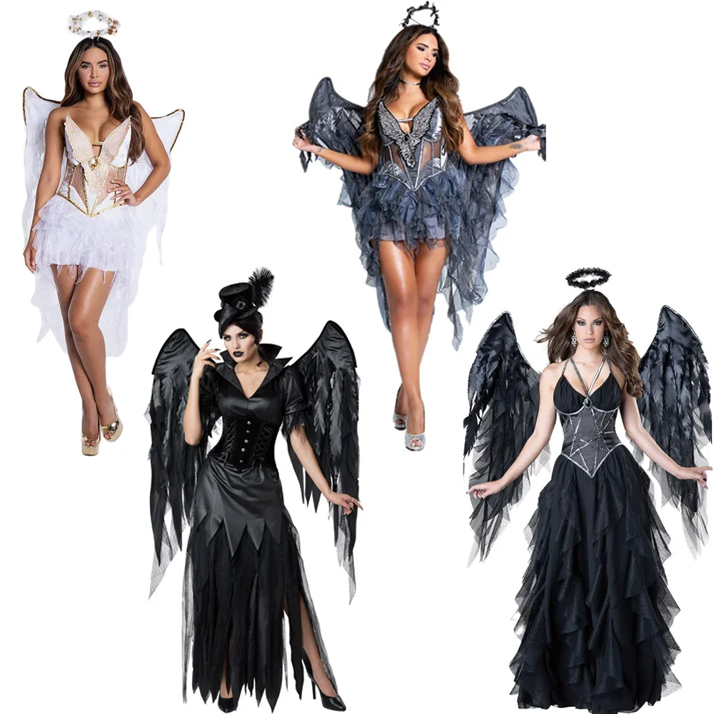 Fallen-Dark-Angel-Cosplay-Uniform-for-Women-Evil-Wing-Angel-Daemon ...