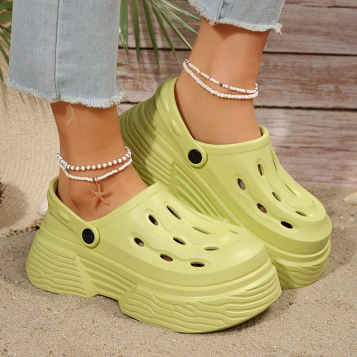 2024-Women-s-Platform-Slippers-EVA-Sandals-Black-White-Green-Flip-Flops ...