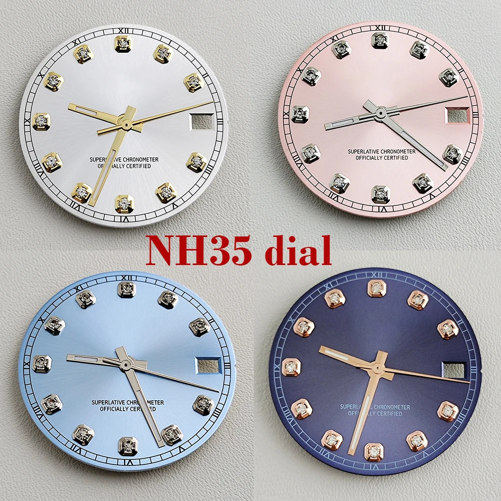 28-5mm-NH35-dial-Dial-with-diamond-nh35-Watch-Dial-Modified-Dial-for ...
