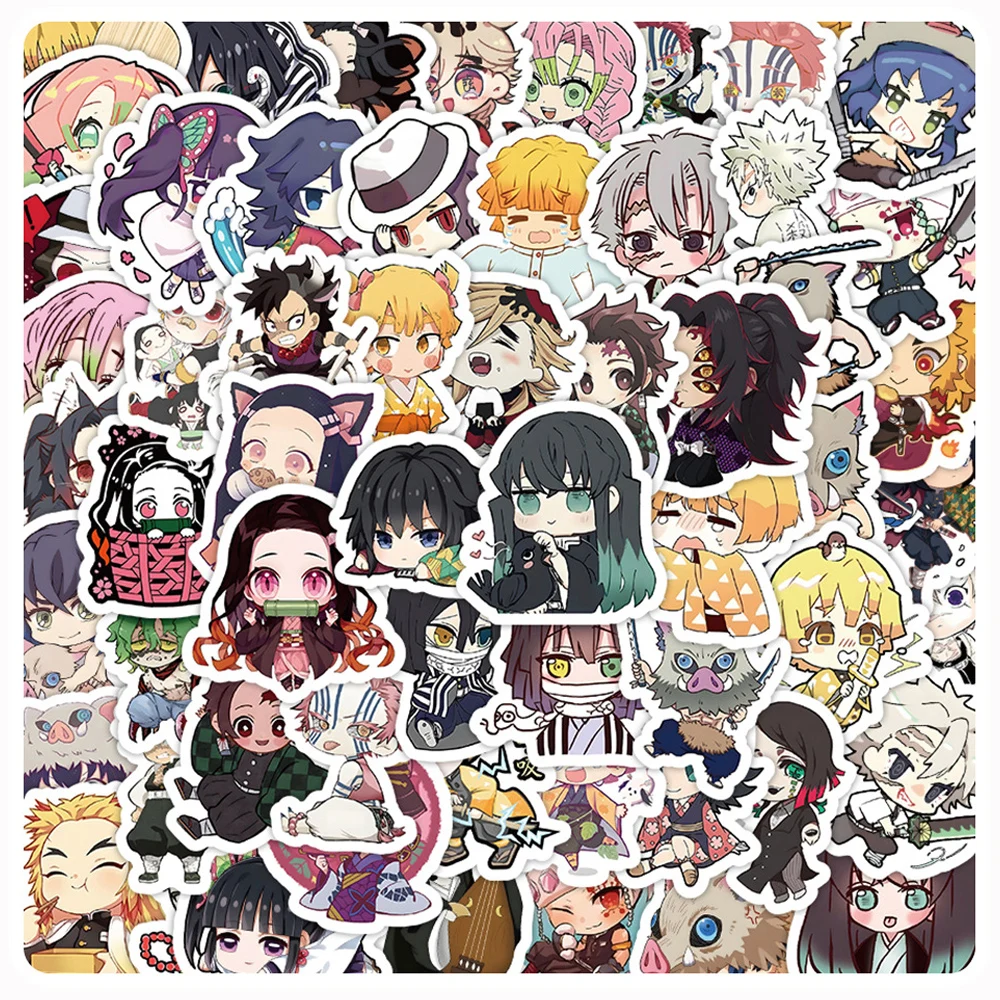 10/30/60pcs Cute Cartoon Anime Demon Slayer Anime Stickers Decoration ...