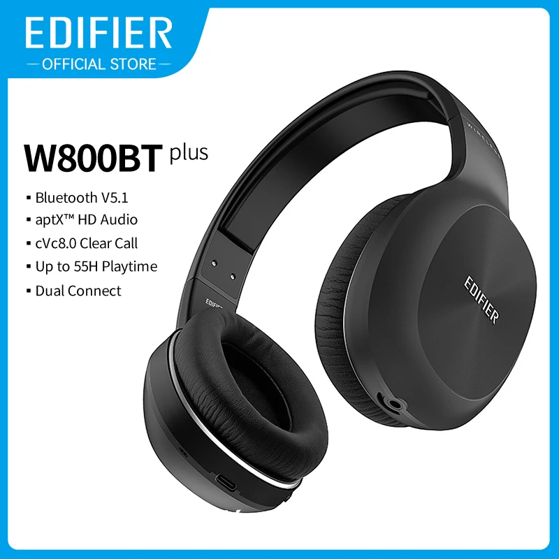 EDIFIER-W800BT-PLUS-Bluetooth-Headset-Wireless-Headphones-Bluetooth-5-1 ...