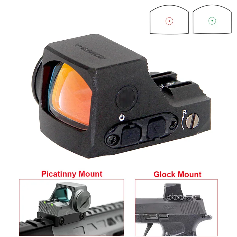 ROMEO-X-Mira-compacta-montada-em-pistola-Red-Dot-Sights-Mini-rifle-de ...