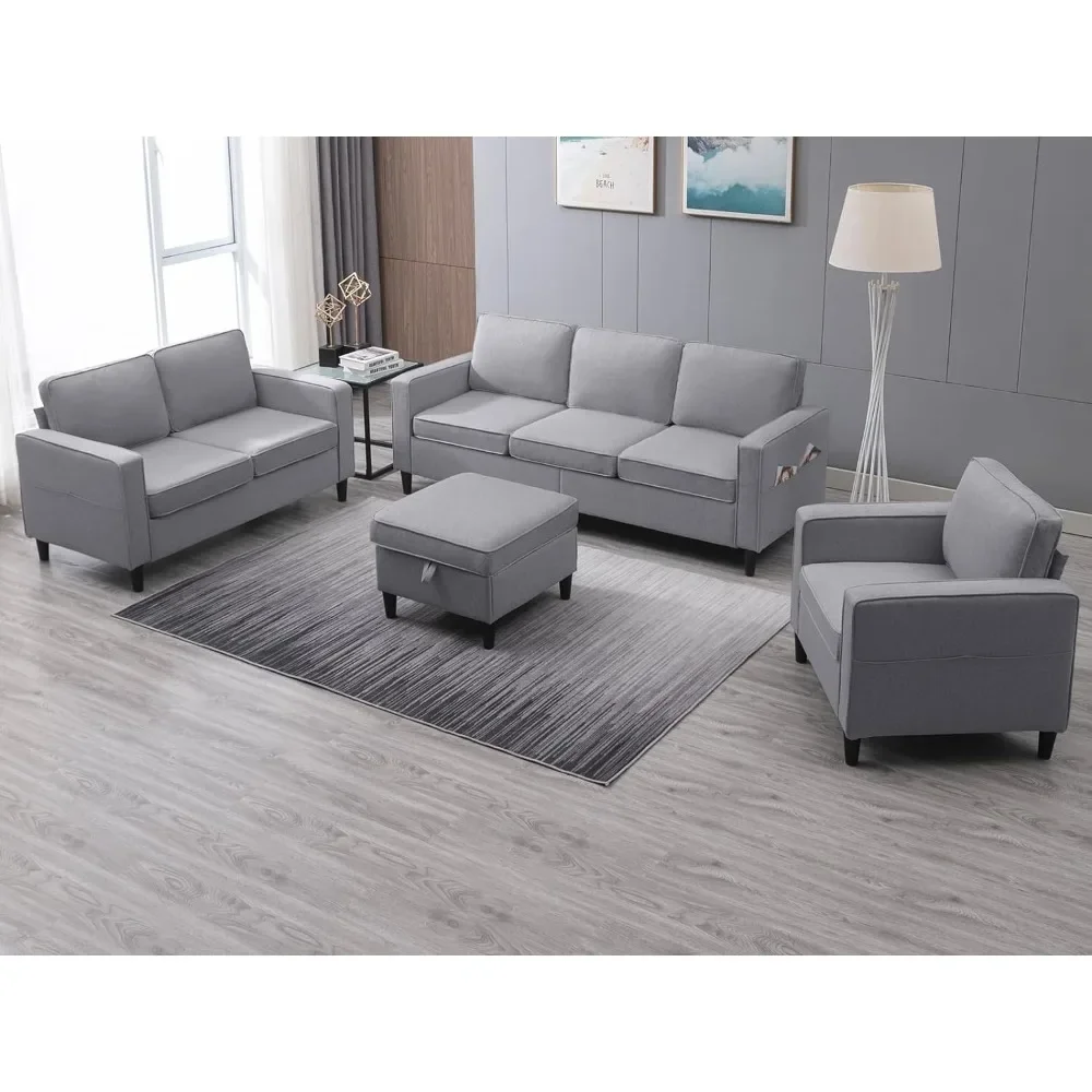 Living-Room-Furniture-Sets-Convertible-Sectional-Sofa-Couch-with ...