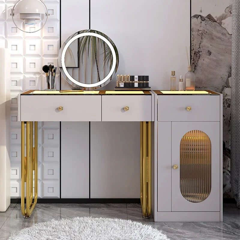 Woman-Bedroom-Dressing-Table-Drawer-Glass-Nordic-Fashion-Dressing-Table ...