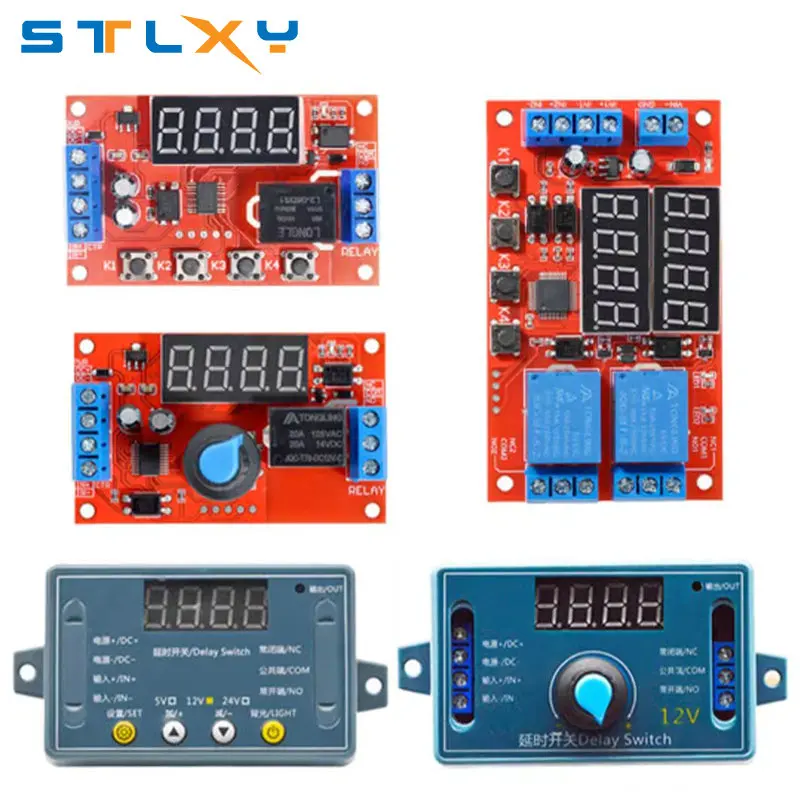 DC-5V-12V-24V-10A-Adjustable-Time-Delay-Relay-Module-LED-Digital ...