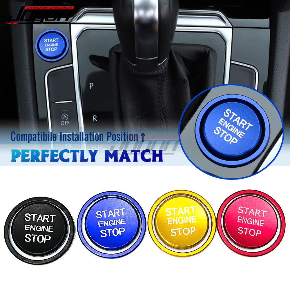 Car Engine Start Stop Button Ring Cover Trim For Volkswagen Magotan ...