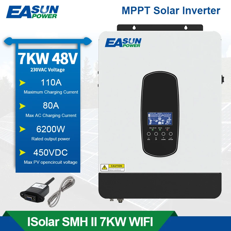 EASUN POWER Hybrid Solar Inverter 7KW 48V Photovoltaic Hybrid Inverter ...