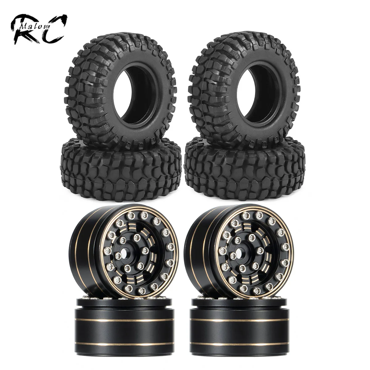 1-0-Inch-Brass-Beadlock-Wheel-Rims-50-20mm-Rubber-Off-road-Tires-for-1 ...