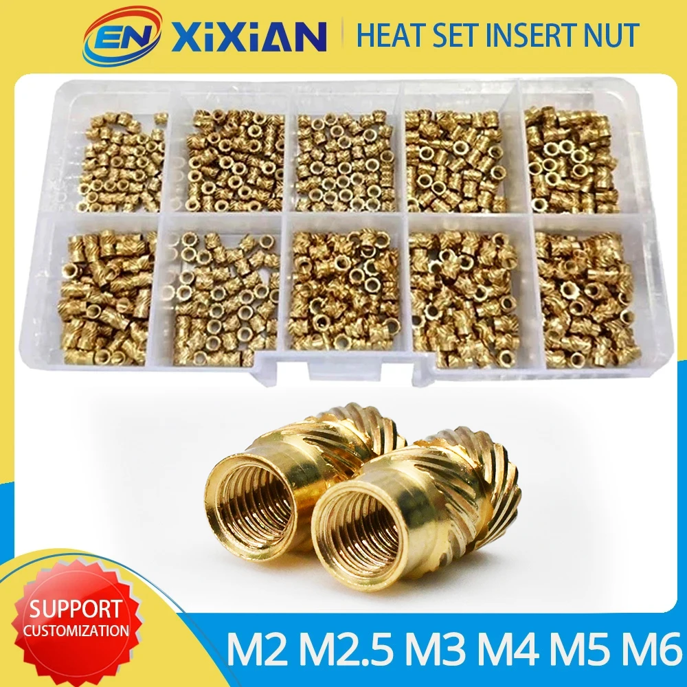 M2 M3 M4 M5 M6 Brass Inserts Kit | Heat Set Inserts M2 M3 M4 Kit - Set ...