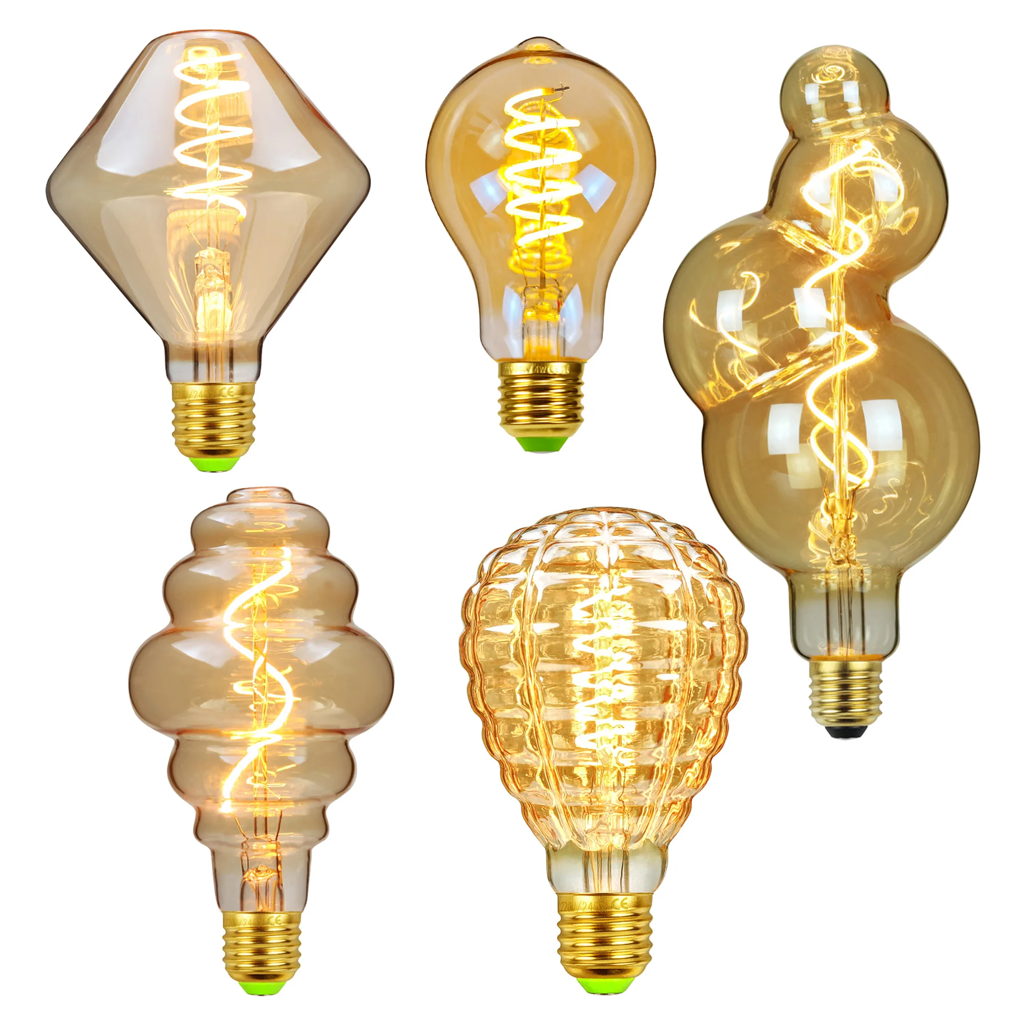 TIANFAN-bombilla-Led-E27-Vintage-Edison-filamento-Led-de-forma-especial ...