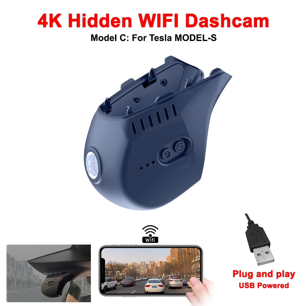 For-Tesla-MODEL-S-Front-and-Rear-4K-Dash-Cam-for-Car-Camera-Recorder ...