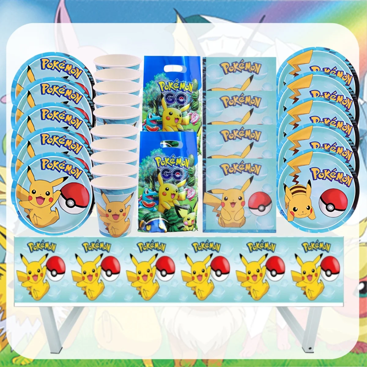81pcs-Pokemon-Disposable-Tableware-Set-Birthday-Party-Decoration ...