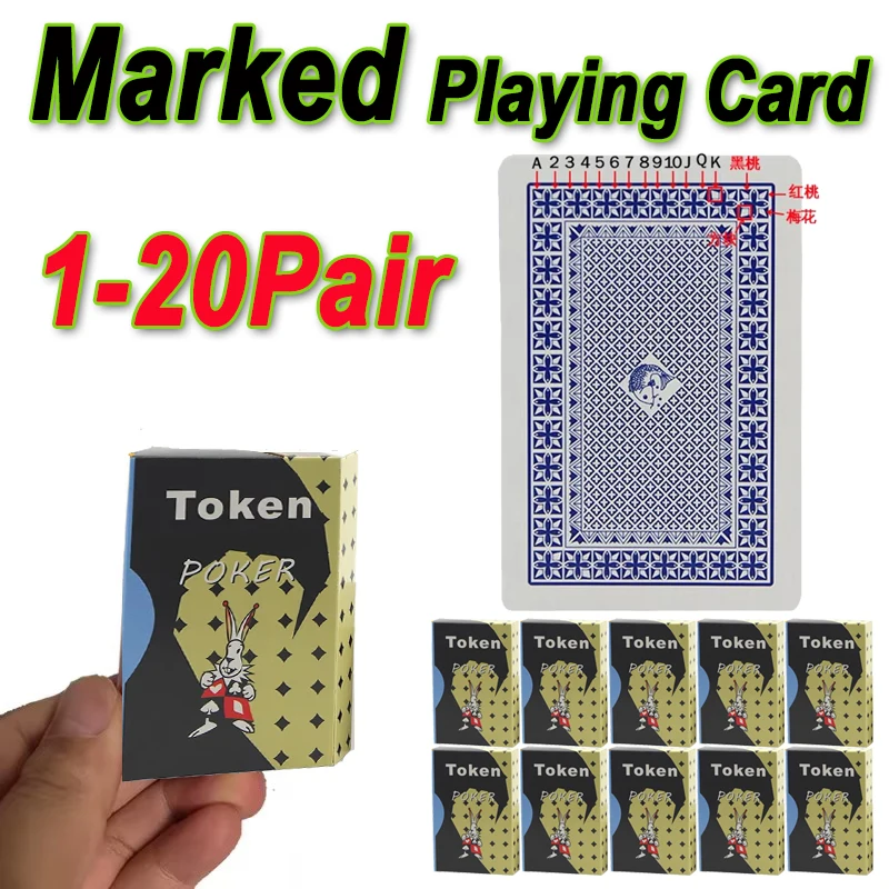 1-20-Pair-Hard-Find-Deck-of-Cards-Secret-Marked-Poker-Cards-See-Through ...