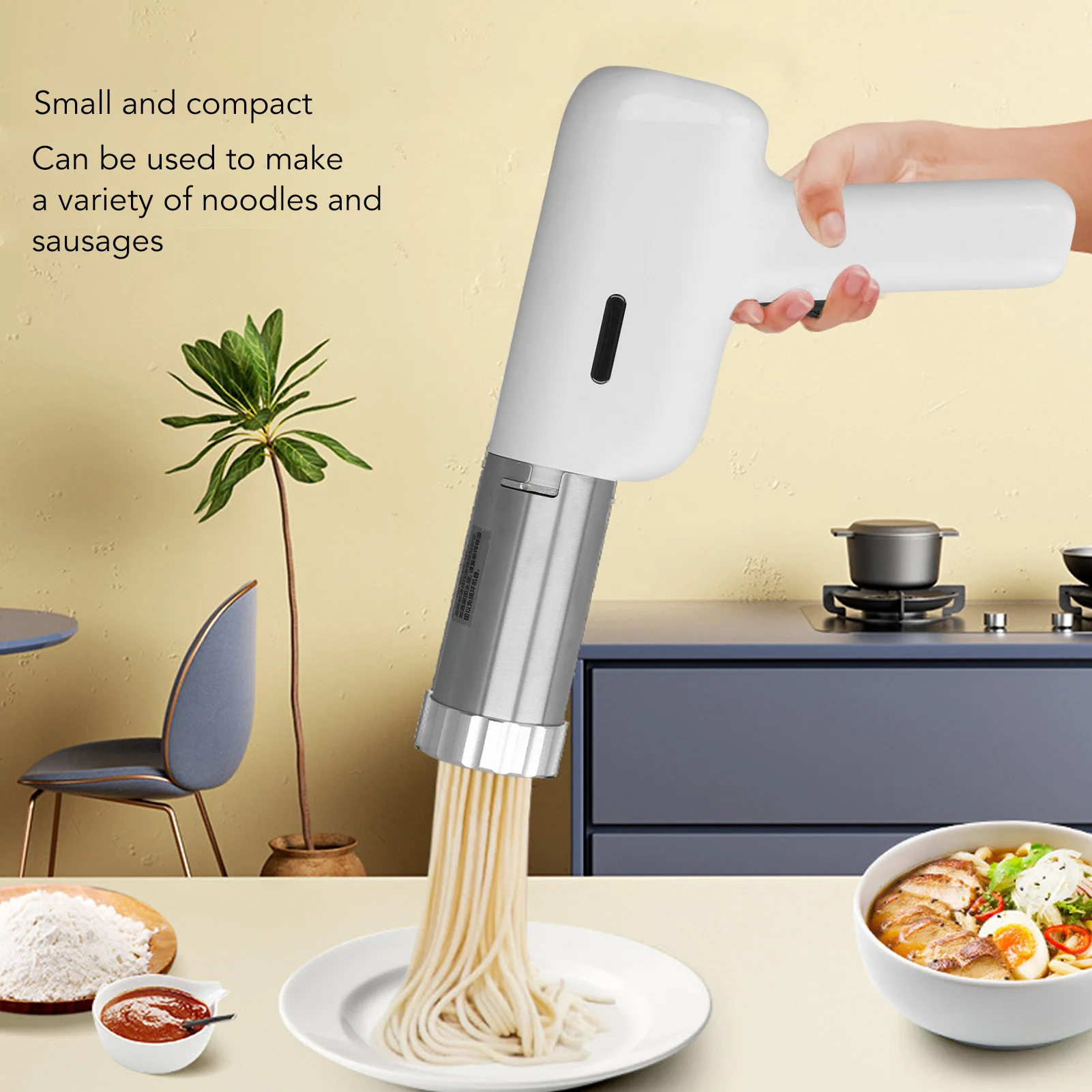 Electric-Pasta-Maker-40W-304-Stainless-Steel-Cordless-Handheld ...
