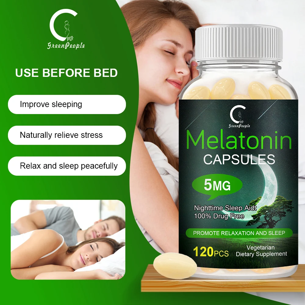 Free-Shipping-5MG-Melatonin-Capsule-Help-Sleep-Longer-Sleep-Stress ...