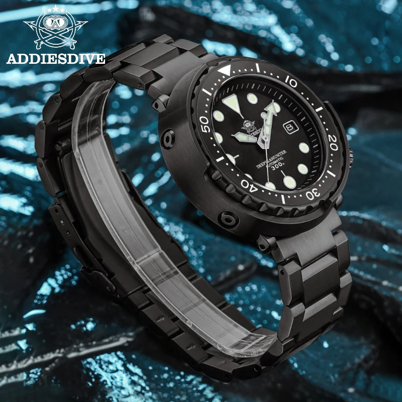 ADDIESDIVE Tuna Diver Watch NH35 Automatic Sapphire Black Ceramic Bezel ...