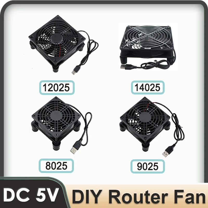 Gdstime-DC-5V-USB-120mm-140mm-DIY-Router-Fan-80mm-W-Controller ...