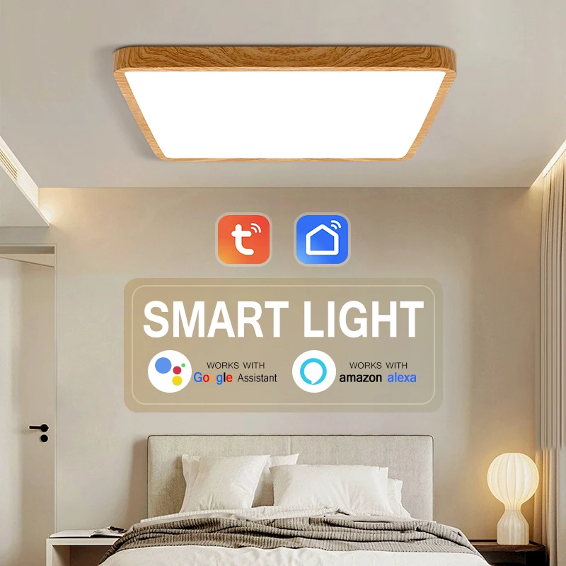 Ultra-Thin-LED-Ceiling-Lamp-Smart-Wifi-Tuya-Alexa-App-Remote-Voice ...