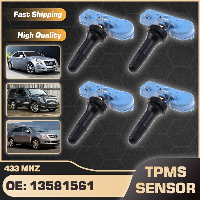 TPMS-Tire-Pressure-Monitor-Sensor-13581561-433-MHz-For-Cadillac-CTS ...