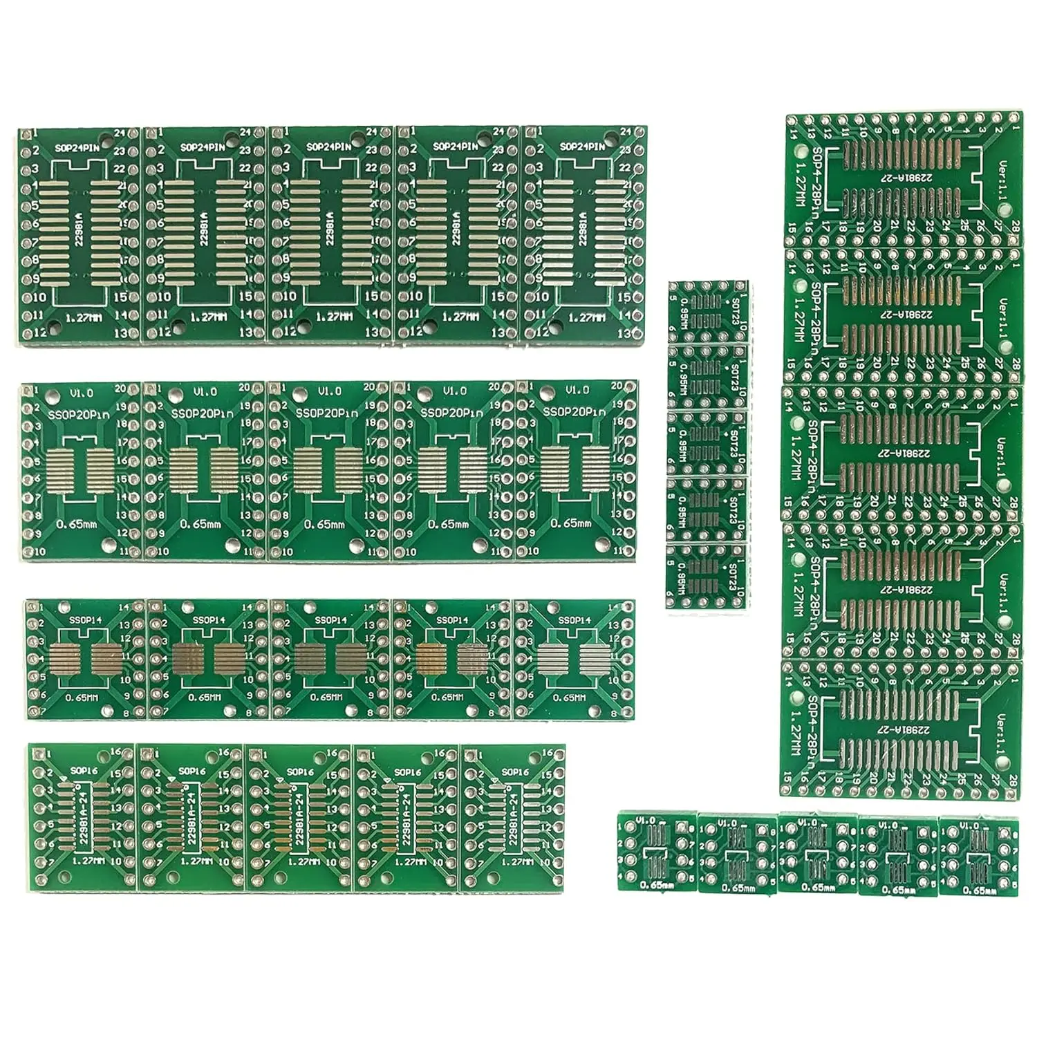 30PCS PCB Board Kit SOP24 SOP8 SOP14 SOP16 SOP20 SOP28 SMD Turn To DIP ...