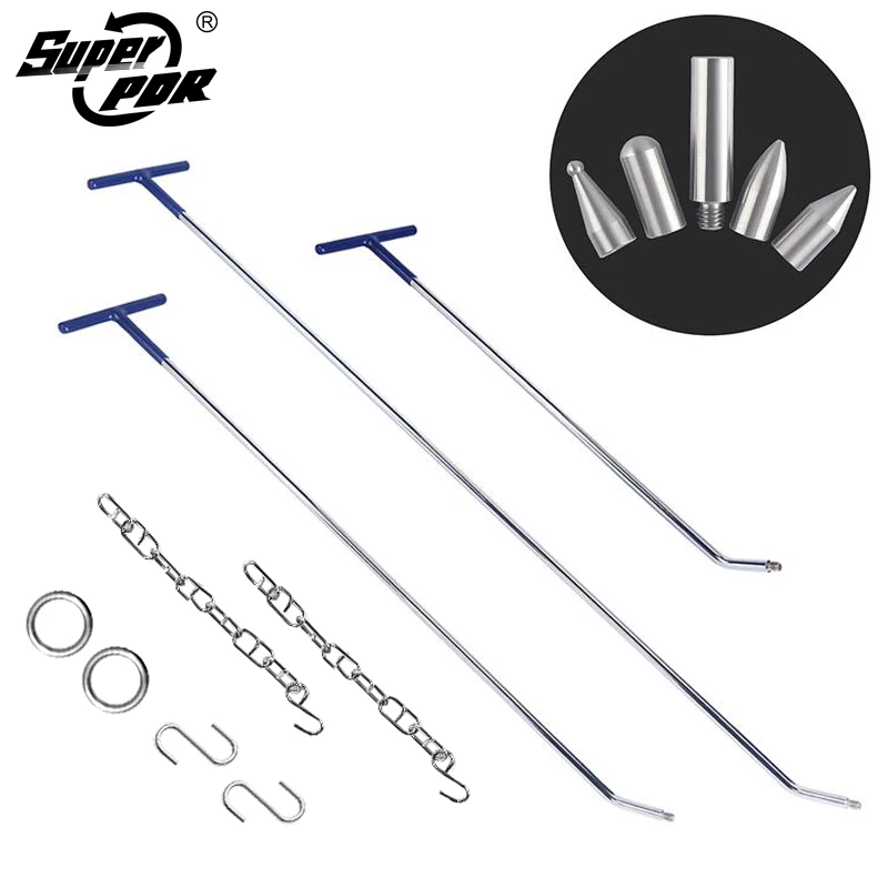 PDR-Tools-3pcs-Crowbar-Dent-Repair-95cm-Blue-PDR-Rods-Pry-Bars ...