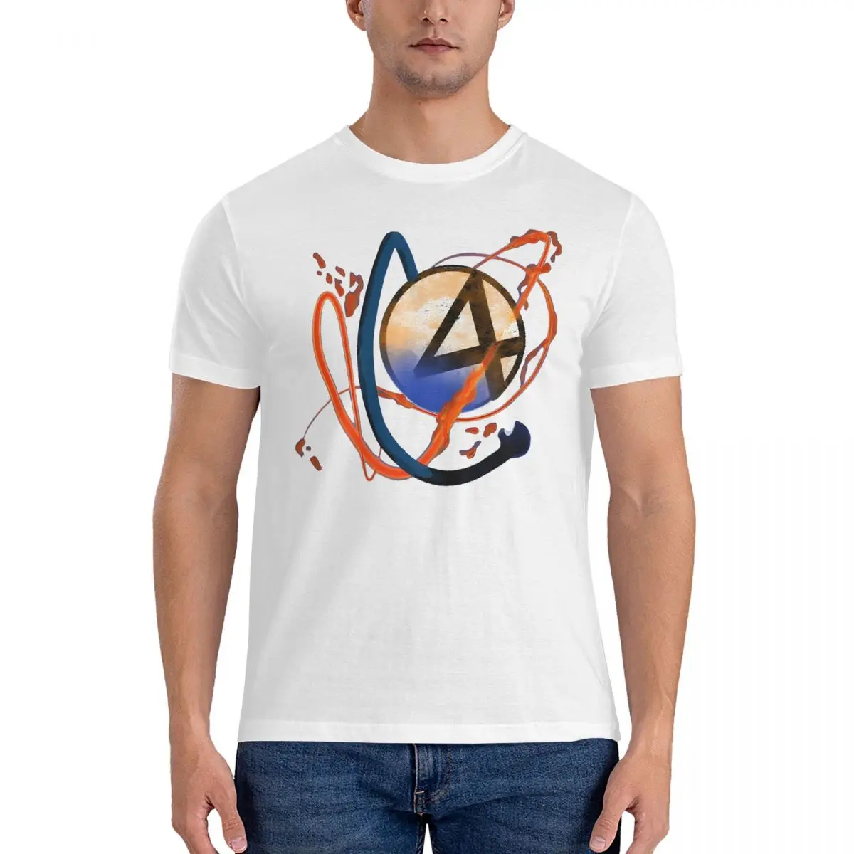 Men-s-T-Shirt-Fab-Funny-Cotton-Tee-Shirt-Short-Sleeve-Fantastic-Four-T ...