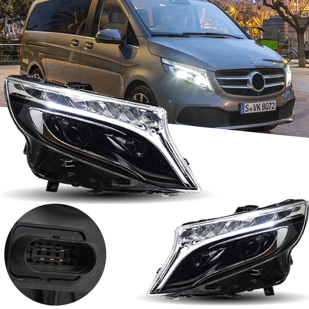Headlight For Benz Vito W447 V Class Led Headlights 2013-2018 Head Lamp ...