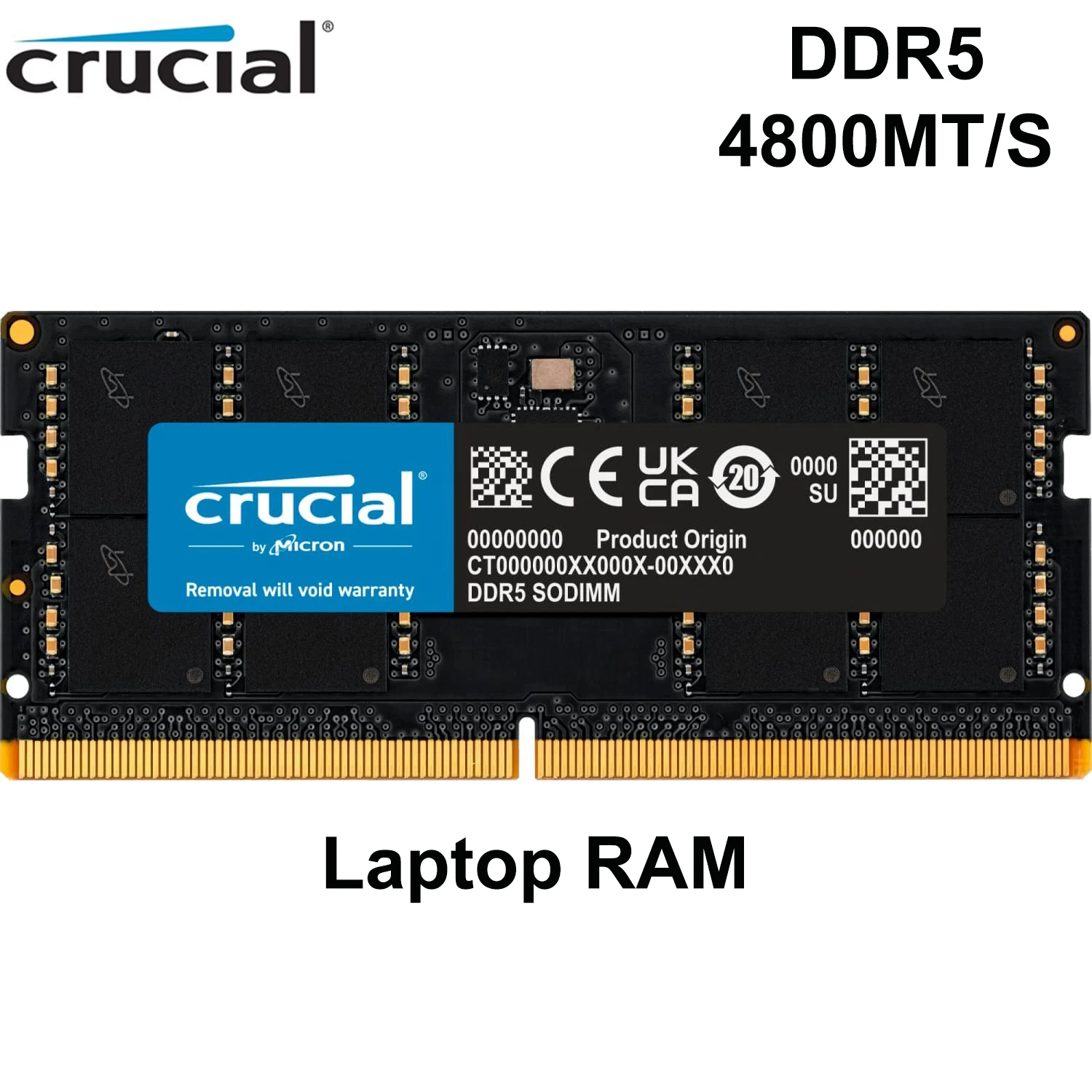 Crucial Ram Ddr5 4800mhz 16gb 32gb Cl40 Laptop Memory Original 8g 16g ...
