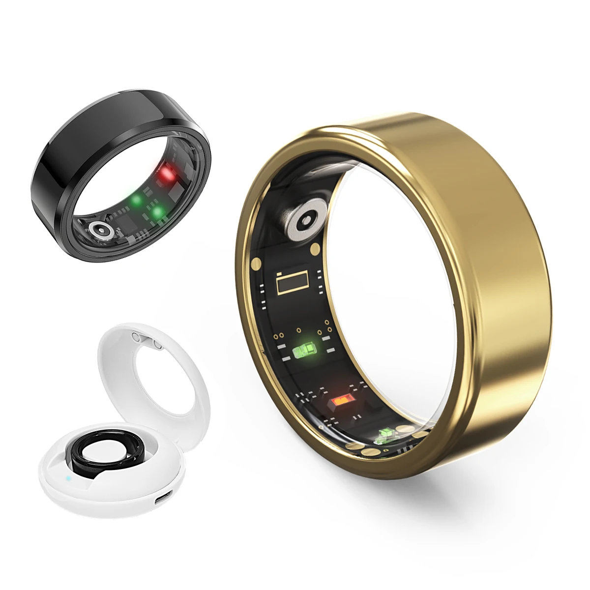 Nova-Pro-Titanium-Steel-Smart-Ring-with-Charger-Box-Health-Monitoring ...