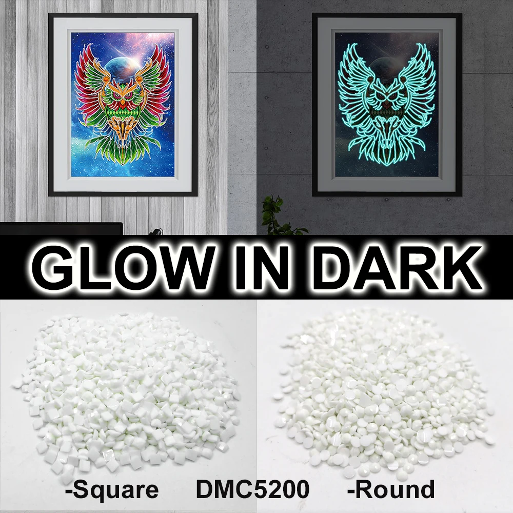 Wholesale-Glow-in-the-dark-AB-stone-DMC-5200-round-5D-drills-gems-for ...