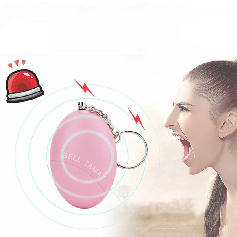 Self Defense Alarm 100dB Egg Shape Security Protect Alert Personal ...