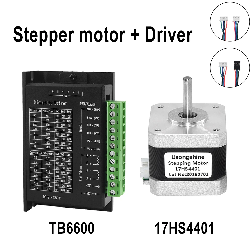 Nema17-Stepper-Motor-Driver-Kit-17HS4401-TB6600-4A-MKS-OSC-Velocidade ...