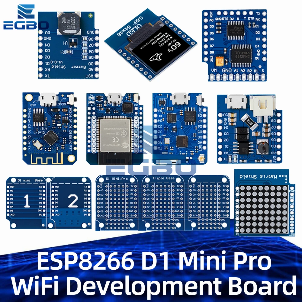 ESP8266-D1-Mini-Pro-WiFi-Development-Board-NodeMcu-0-66-OLED-DHT11 ...