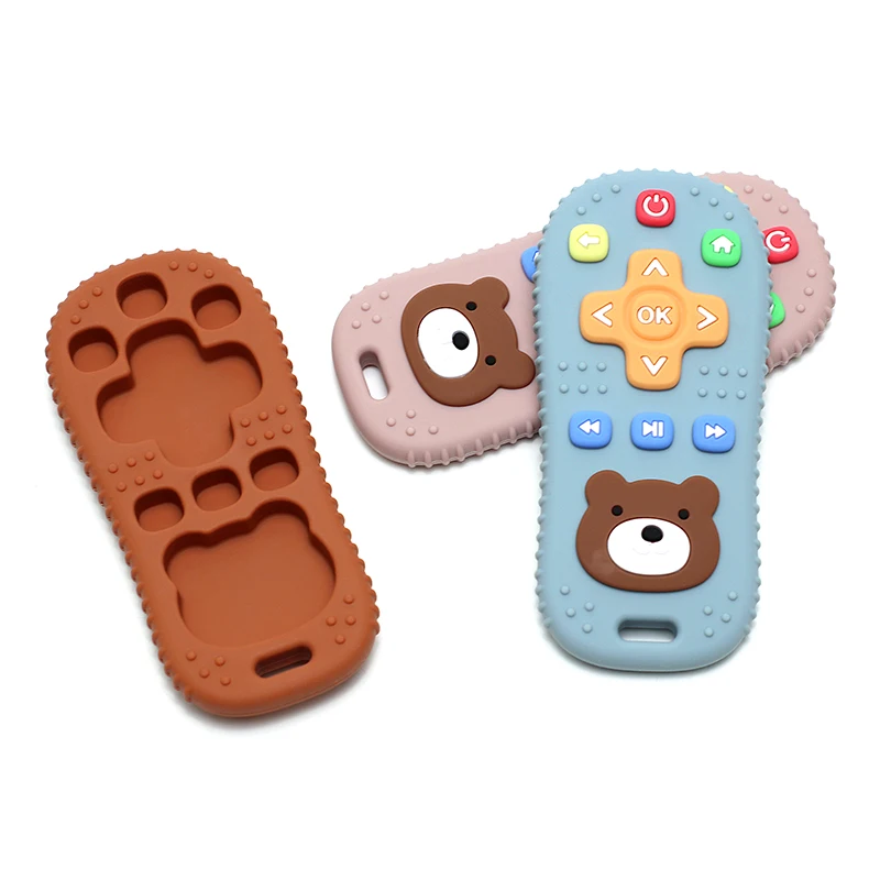 1PC-Baby-Soft-Silicone-Remote-Control-Teether-Toys-Food-Grade-Infant ...