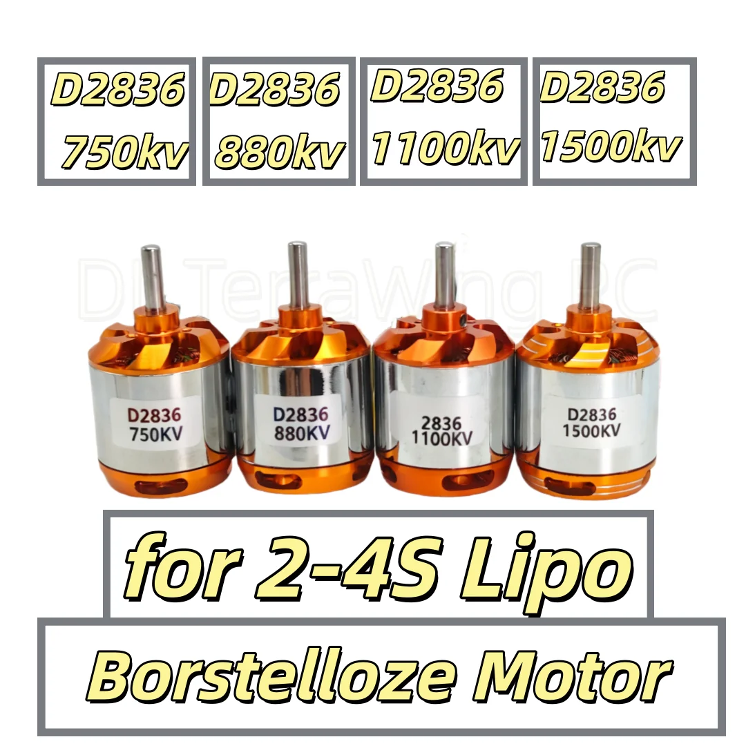 D2836 brushless motor 2836 750/880/1100kv 2836 1500kv 2-4S LiPo FPV ...
