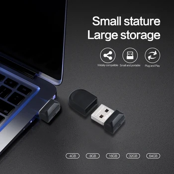 WANSENDA Super Mini USB Flash Drive Waterproof Pendrive 64GB 32GB 16GB ...