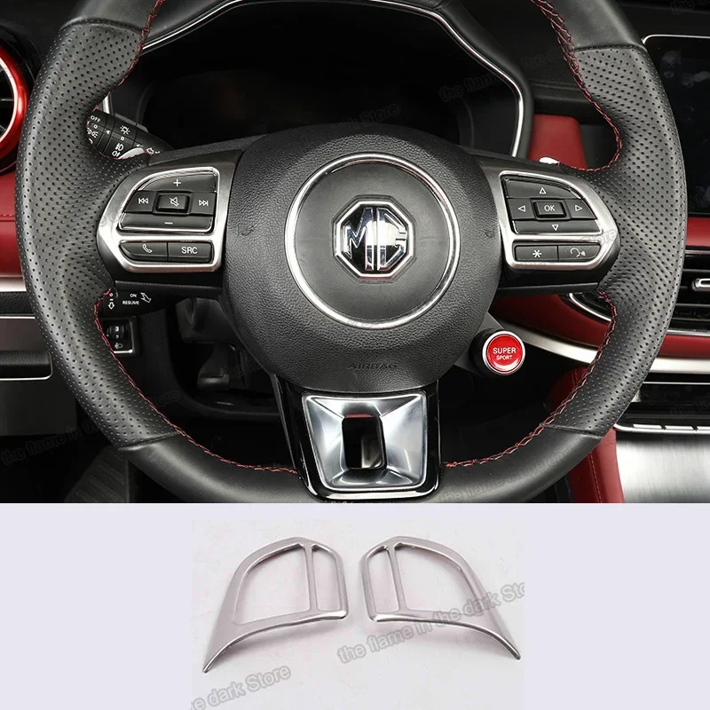 stainless-steel-car-steering-wheel-frame-trims-for-mg-hs-zs-6-5-2017 ...